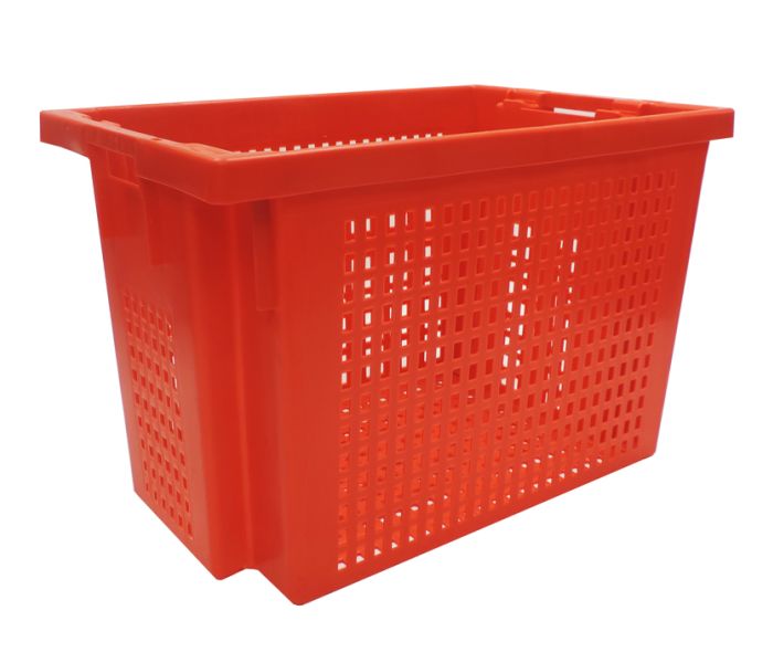180 Perforated Stack and Nest Container (70L, Red) 600 x 400 x 400mm ...